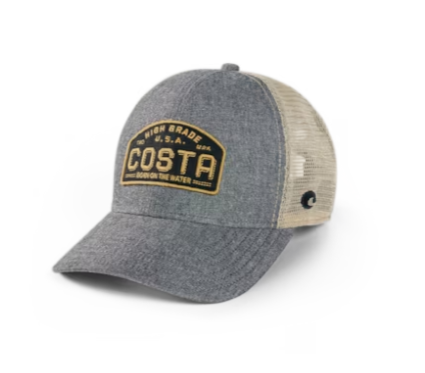 Costa Regular Fit Trucker High Grade Hat Gray – Real Deal Tackle